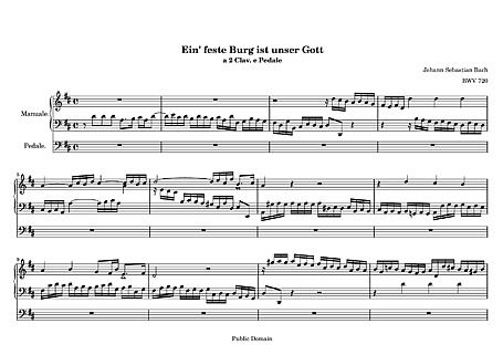 Ein feste Burg ist unser Gott Original version - Orgel - Noten ...